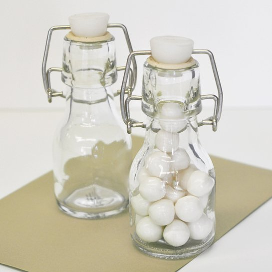 Mini swing top candy glass bottle 60ml cute printings – Glass Bottle ...