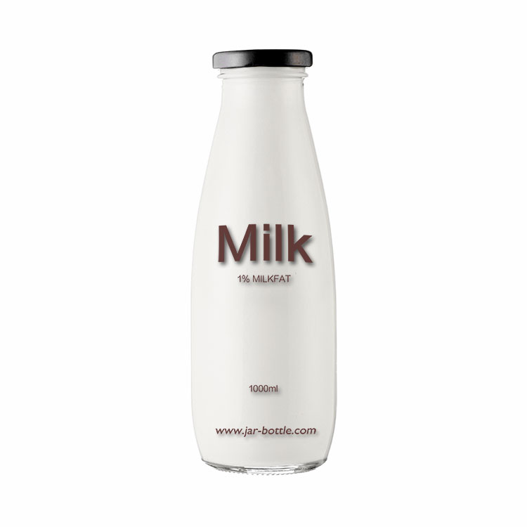 12oz custom milk glass bottle with embossed logo - Glass bottle ...