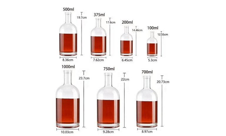 Whiskey Bottle Diamensions Chart: 50ml-1.75L (750ml/70cl/Handle ...
